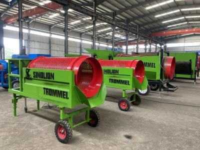 Cina Siffratore a tamburo per setaccio rotativo per filtro del compost Fertilizzante per vermi di superficie del suolo Mini Trommel Screen in vendita