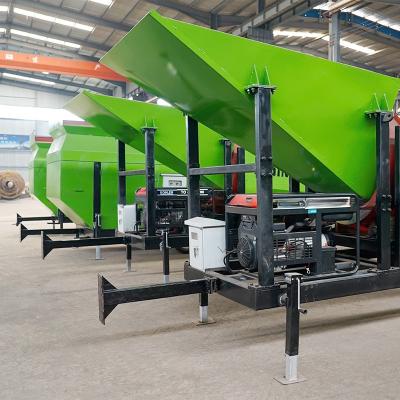 Cina Dimensioni di alimentazione inferiori a 300 mm schermo a tamburo mobile per il compost e schermatore portatile per la superficie del suolo in vendita