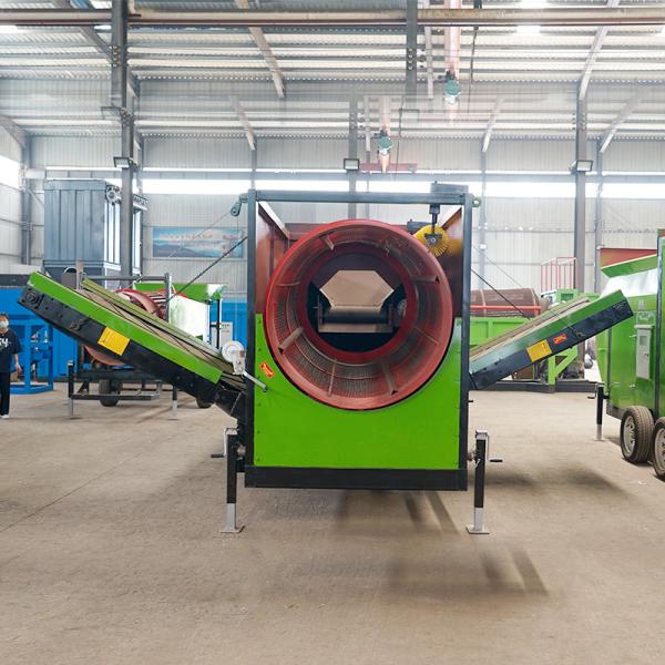 Quality Municipal Solid Waste Management Rotary Trommel Drum Screen for Alluvial Gold for sale