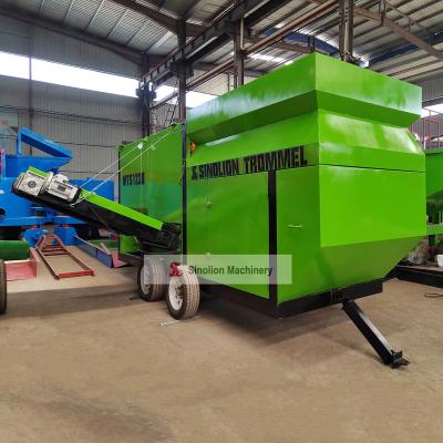 China 300 mm voedingsgrootte mobiele zware rotstrommel schermmachine met schermmateriaal Te koop
