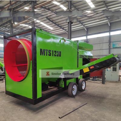 China 300 mm voedingsgrootte mobiele zware rotstrommel schermmachine met schermmateriaal Te koop