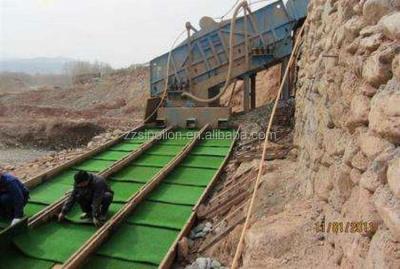China 15m*1m*30mm Plastic Mat for Gold Rush Mining Sluice Box Alluvial Gold Synthetic Turf for sale