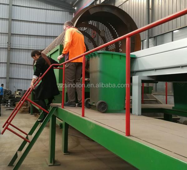 Quality Voltage-Adjustable Municipal Solid Waste Trommel Screen with Customizable for sale