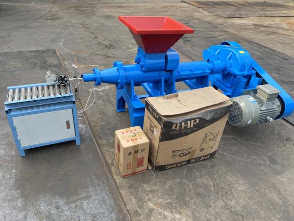 Quality 380v MBJ160 Extruder Coal Carbon Black Charcoal Stick Bar Press Briquetting for sale