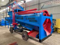 China Double Screen Alluvial Gold Mining Trommel Separator for and Multiple Material Output for sale