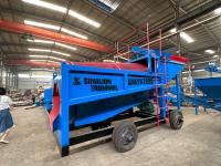 China Double Screen Alluvial Gold Mining Trommel Separator for and Multiple Material Output for sale