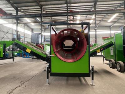 China 60 m3/h tragbare Schwingschirm für die Kompostierung von Schweine- und Schafdünger, Schotter und Holzsplittern zu verkaufen