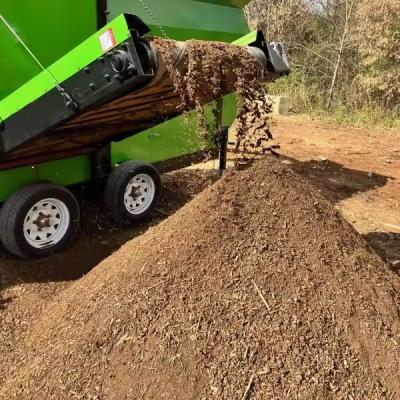 China 2-3 lagen 30m3/h mobiele trommelscherm voor grindcompost varkens- en schapenmest Te koop