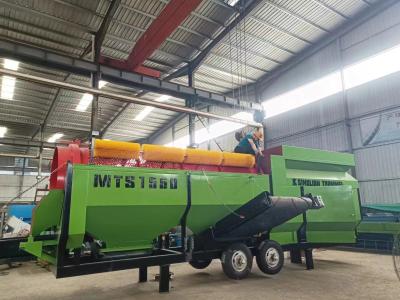 China Functie Screening Mobiele trommelgrens voor het scheiden van compost en grind Te koop