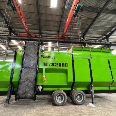 China Boerderijen 33.2kw Motor Grote capaciteit MTS 2050 Mobiele trommel zeef voor compost roterende trommel Te koop