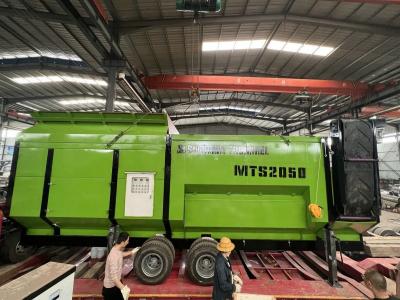 China Boerderijen 33.2kw Motor Grote capaciteit MTS 2050 Mobiele trommel zeef voor compost roterende trommel Te koop