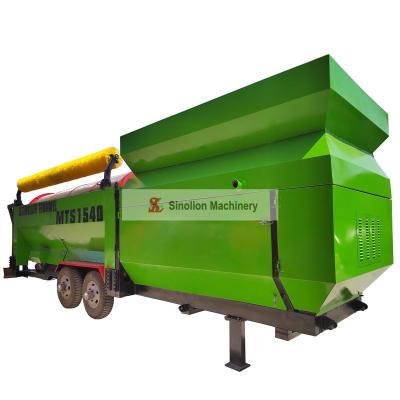 China Ecrã de tambor rotativo de composto móvel para peneiração de serrada e fertilizantes orgânicos de 2200 kg à venda