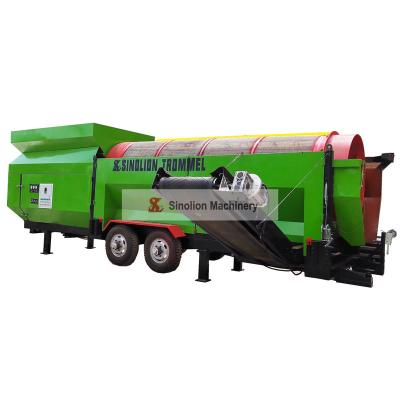 China Ecrã de tambor rotativo de composto móvel para peneiração de serrada e fertilizantes orgânicos de 2200 kg à venda