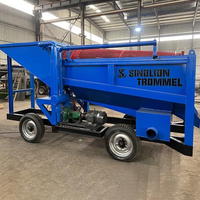 China Mobile Gold Sand Separator Mining Trommel Machinery Washing Plant with Gravity Separator for sale