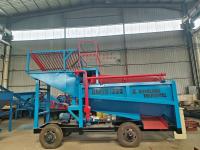 China Blue Gold Separation Trommel for Multiple Material Output and Double Screen Efficiency for sale