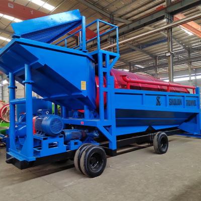 Cina Grandi capacità mobile tamburo schermo oro minerale macchina di estrazione mineraria separatore roccia oro in vendita