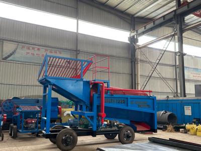 Cina Doppia schermata Capacità media di 50 tonnellate Macchina a tamburo per la separazione dell'oro alluvionale in vendita