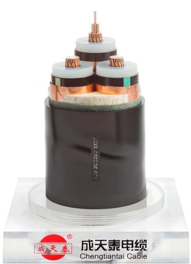 N2XSEY 6/10 (12 die) kV, 3 Koperkern, XLPE met pvc-de Machtskabel van het schede Middelgrote Voltage wordt geïsoleerd