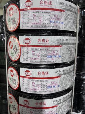 China Black PVC Insulated Copper Building Wire for sale