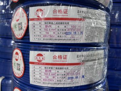 China Standard Copper Conductor Building Wire 450 / 750V Delivery Length 100 Meters Per Coil for sale