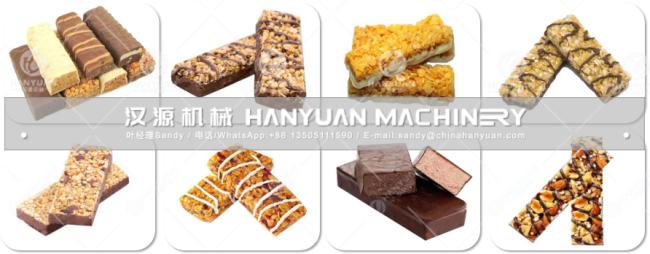 Finished nutrition bar samples produced by the equipment