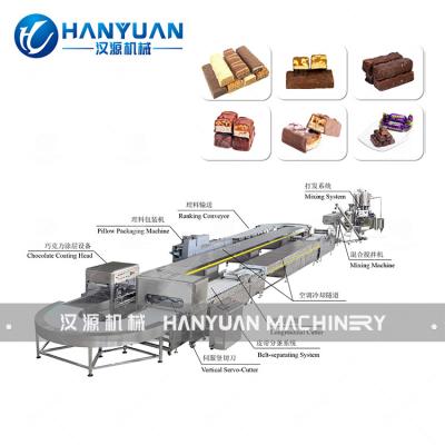 China Snickers Production Line With Mixing Forming Cutting Packaging for sale
