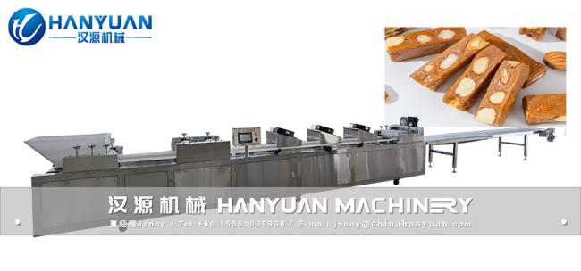Toffee Nuts Bar Cutting Machine in operation