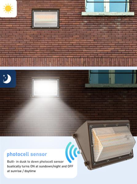 Quality Slim LED Wall Pack Light With Motion Sensor 40W-120W Dimmable 3CCT And 3 Power for sale