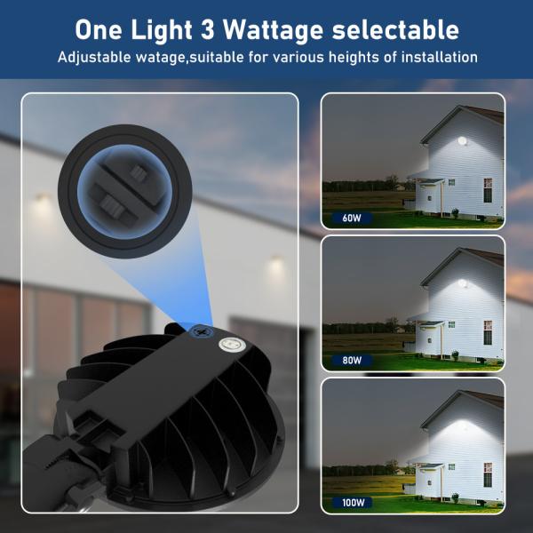 Quality USA In Stock ETL UL Barn Lamp Dusk To Dawn Area Photocell 60w 80w 100w 3Power for sale
