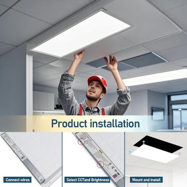ETL DLC 5.1 LED Panel Light 30W 40W 50W 60W 72W 1x4' 2x2' 2x4' 120° Beam Angle 3000K 4000K 5000K