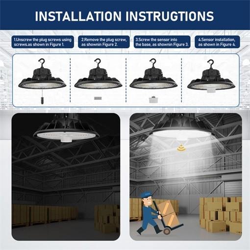 Quality USA In Stcok UFO Led High Bay Lights 200W 3CCT Adjustable Highbay Light for sale