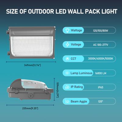 China 30W LED Wall Light with Photocell Sensor Modern Outside Wall Adjustable 4000K Color Temperature Color Rendering Index Ra 70 for sale