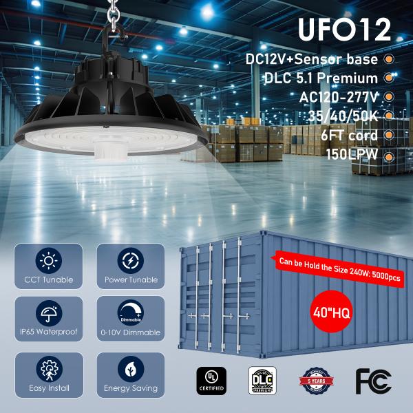 Quality 150LM/W LED UFO High Bay Light 100W-240W IP65 for Warehouse for sale