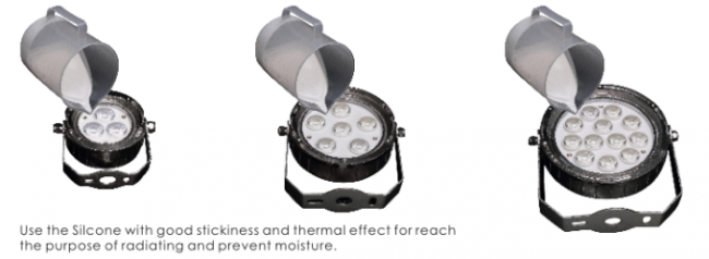 24VDC IP68 3*2W LED Underwater Spotlight Molding Shaped SUS 316 stainless Steel Housing With tripod