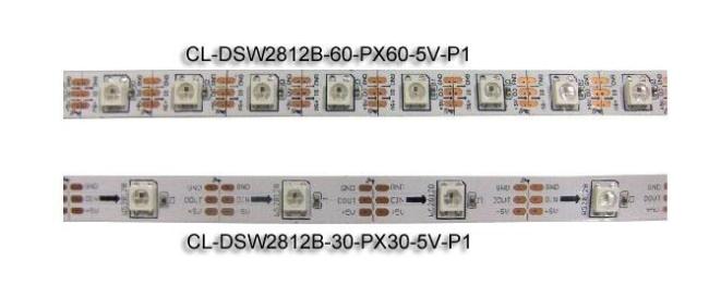 5VDC WS2812B Addressable Digital LED Strip lights 30 LEDs / m and 30 pixel / m