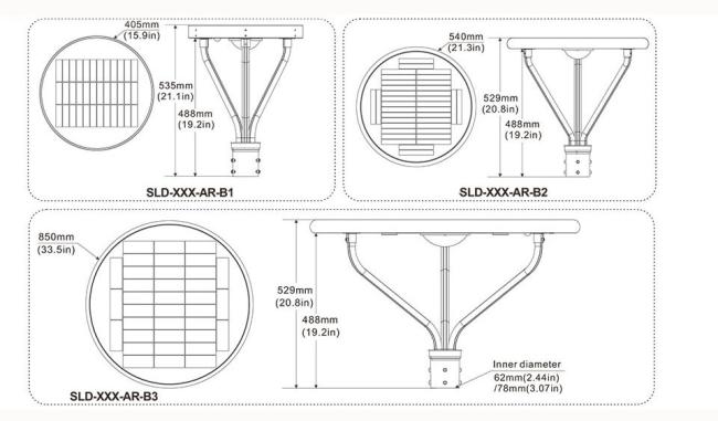 Solar LED Lights for Fence Post Tops