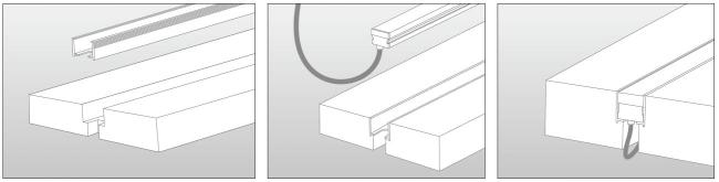recessed installation for LED linear lights