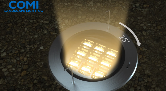 horizontal axis adjustable LED inground Lights