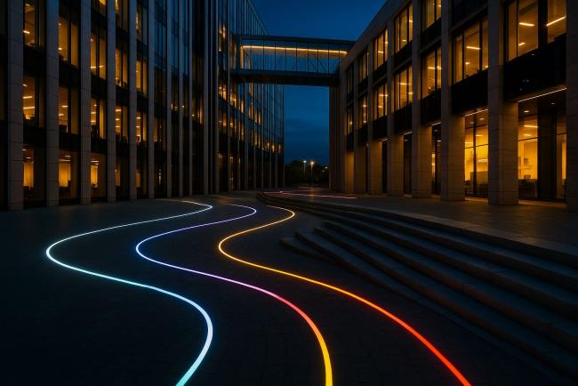 SPI Pixel Programmable Neon Flex in large-scale media facade application