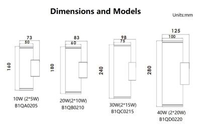 China Cylinder Architectural LED Wall Mounted Light Fixture 20W Dual Sides Up / Down Lighting for sale