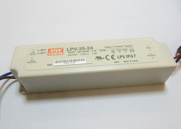 MEAN WELL 35W Single Output Switching Power Supply IP67 Level Water Proof 