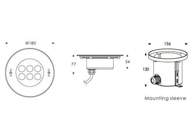 Китай Света бассейна СИД B4YB0657 B4YB0618 подводные в одиночном цвете 0 цвета/RGB - 10V затемняя продается