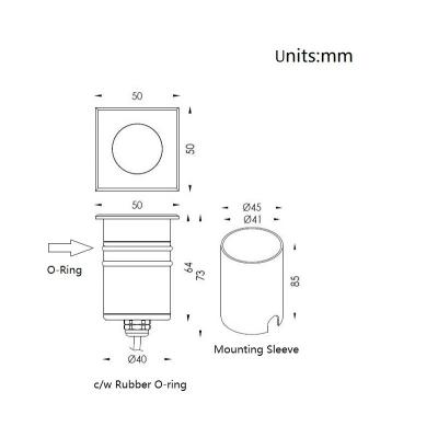 Китай COMI IP67 4W COB светодиодная подпольная лампа с квадратным крышкой продается