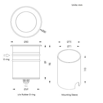 China COMI IP67 10W COB lámpara LED subterránea con cubierta redonda en venta