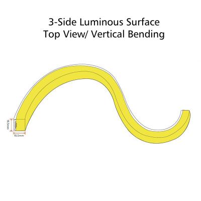 China IK08 3 Side Emitting Neon LED Strip IP68 24VDC For Outdoor Building for sale