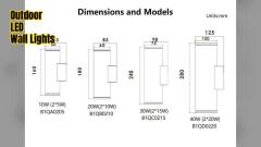 Outdoor LED Wall Lights IP65 Dual Up Down