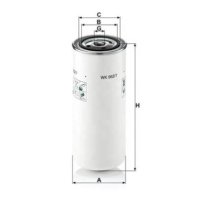 Китай После обслуживания Онлайн поддержка Hydwell Industrial Spin-on Fuel Filter Wdk962/12 с хорошим продается