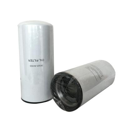 China Elementos de filtro para óleo lubrificante 26320-84300 Fabricados com papel de filtro e ferro 118*118*262mm à venda