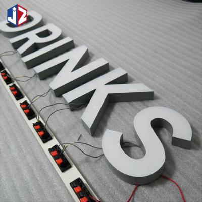 Cina Affare all'aperto LED illuminato segni acrilici Front Lit Letters della parte anteriore 3D del deposito in vendita