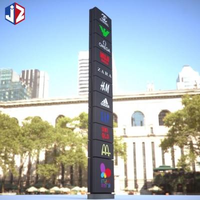 Cina Segno illuminato del pilone del metallo del tabellone per le affissioni di pubblicità del centro commerciale LED in vendita